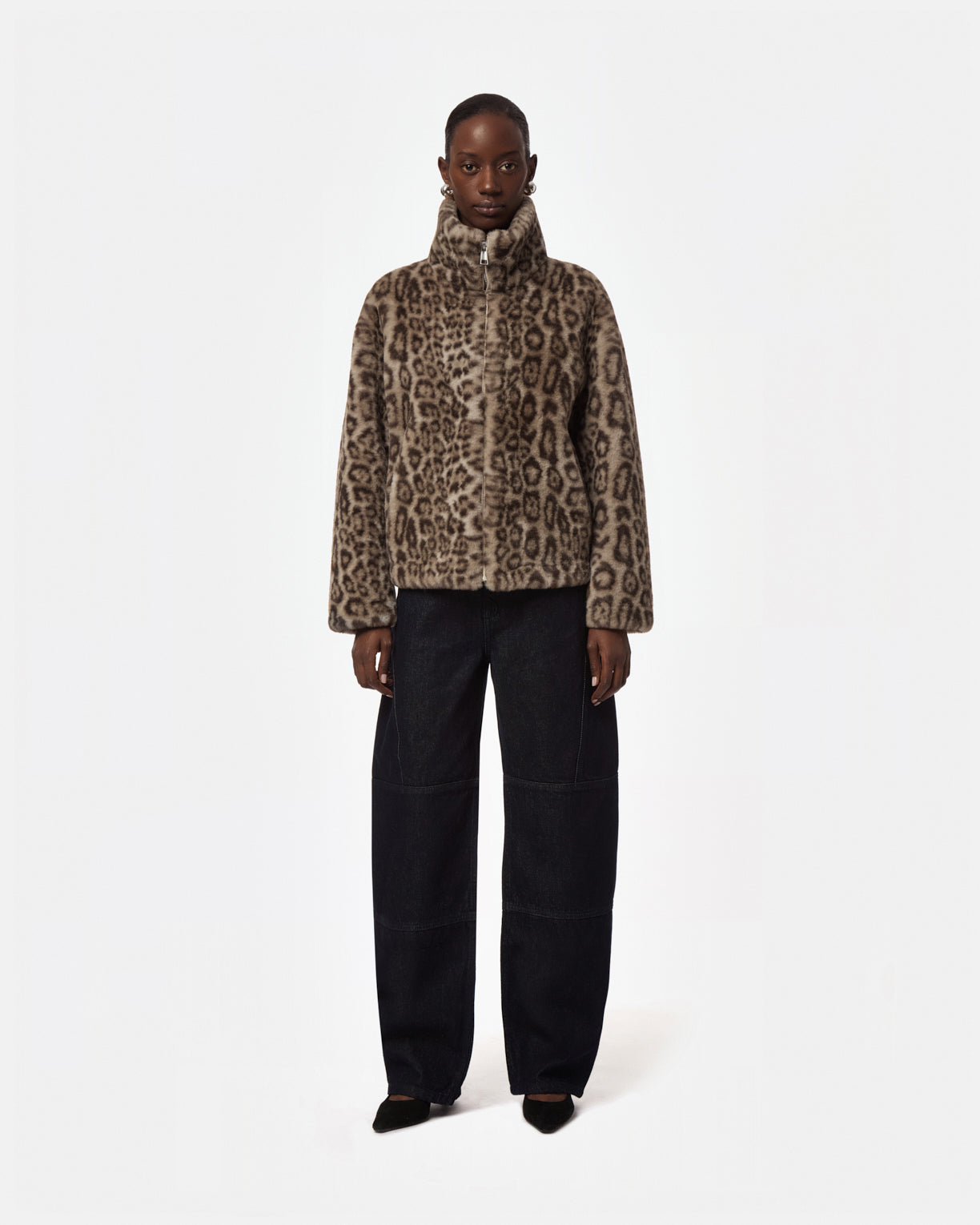 APPARIS Apparis Brooks Leopard Print Faux Fur Jacket